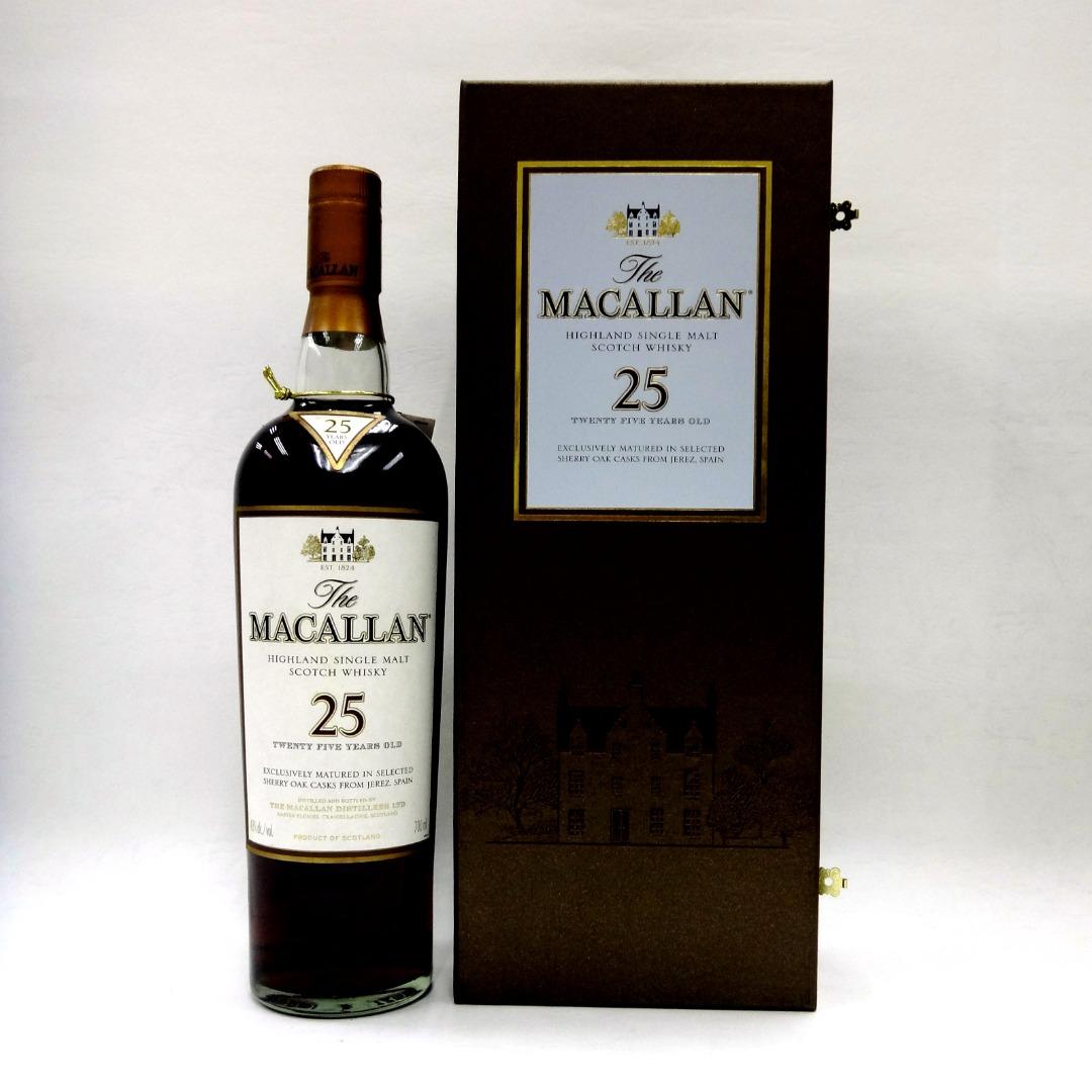 麥卡倫25年單純麥威士忌 Macallan 25Y single malt Scotch whisky 高價回收, 嘢食 & 嘢飲, 酒精飲料 ...