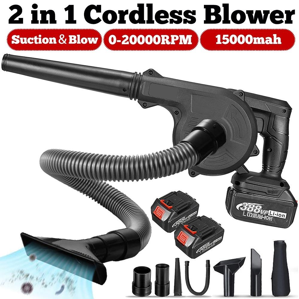 2 In 1 1600W Brushless Cordless Electric Air Blower Vacuum Cleannig ...