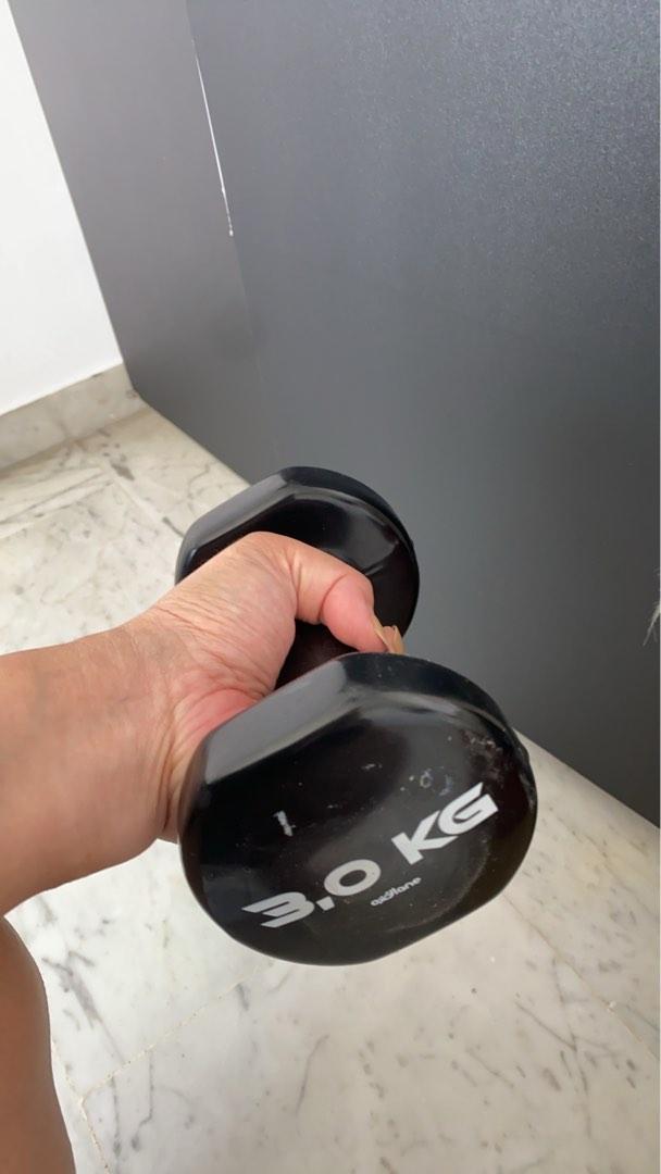 2 X Dumbell 3kg Sports Equipment Exercise And Fitness Weights