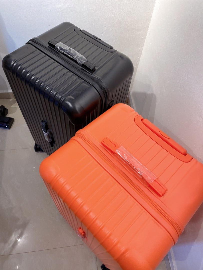 32 Inch Luggage with TSA lock 360 wheels Orange colour and black colour ...