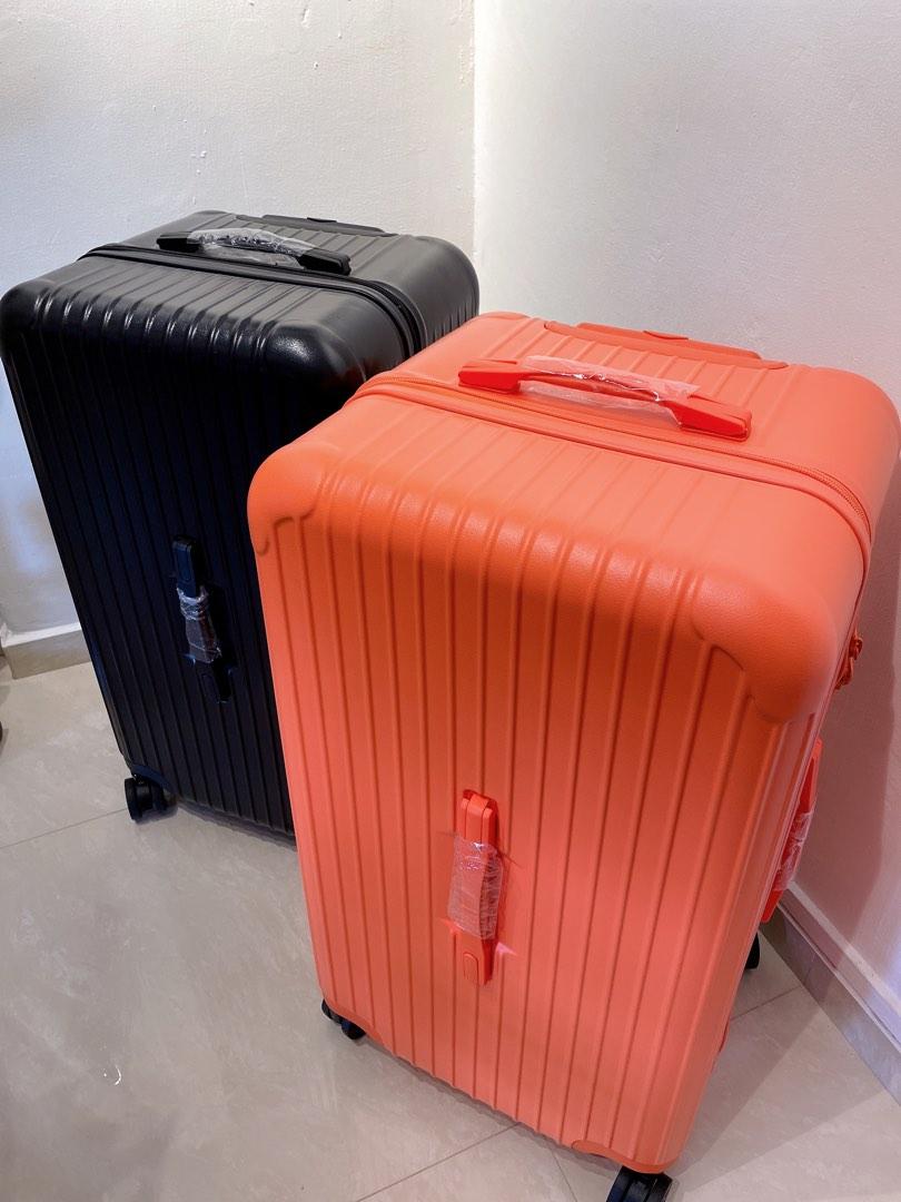 32 Inch Luggage with TSA lock 360 wheels Orange colour and black colour ...