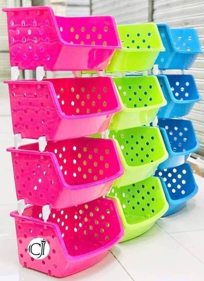 4 LAYER COLORED STACKABLE RACK, Furniture & Home Living, Furniture ...