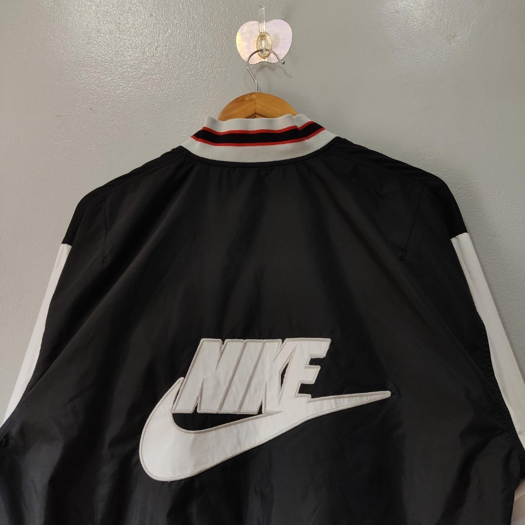 Rare 90s Vintage Nike Reversible Patch Logo Embroidered Letterman ...