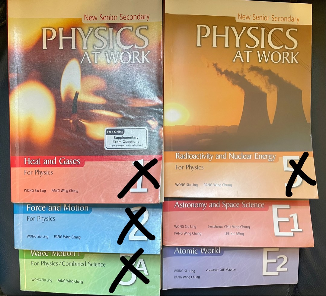 [全場最平! 兩本$30!] Physics at Work E1/E2 DSE Book 物理 高中 文憑試 書 Textbook, 興趣及 ...