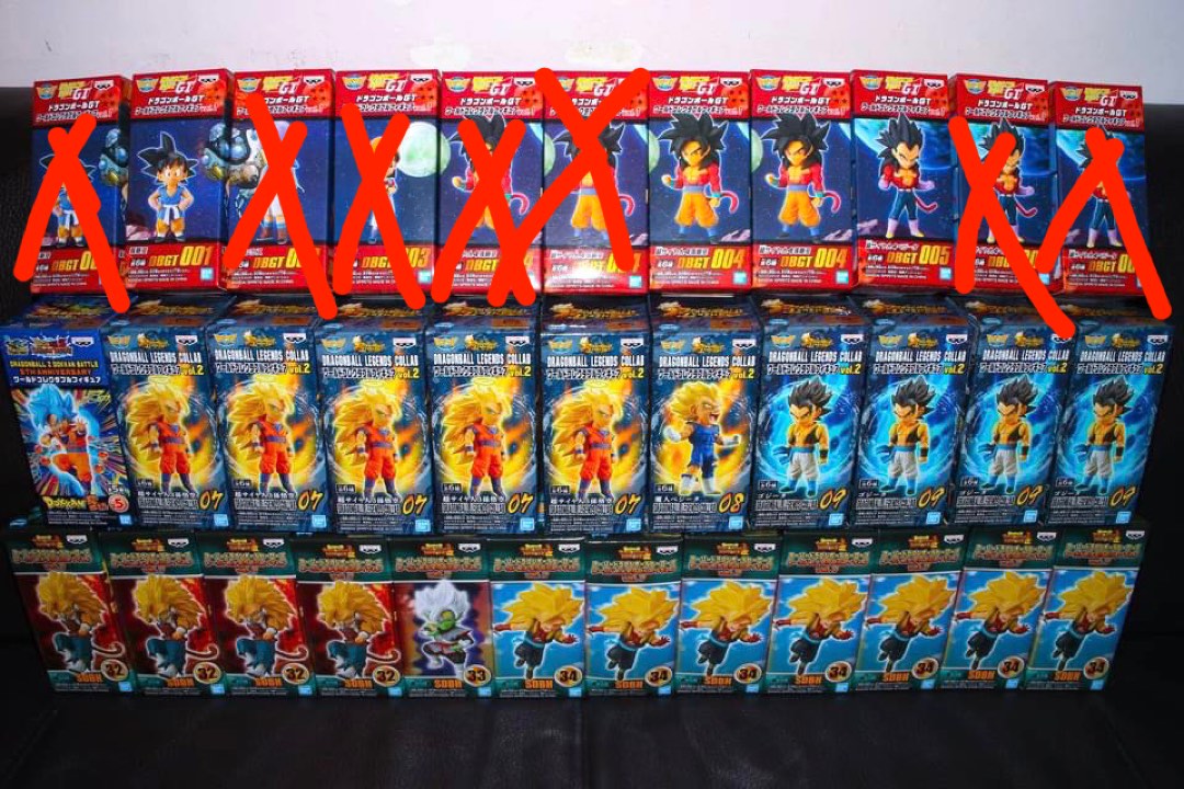 💢日版金證 靚盒💢 全新 龍珠 WCF DBGT Vol.1 Vol1 Dragon Ball GT Legends Collab Vol.2 SDBH Dokkan 001 002 003 ...