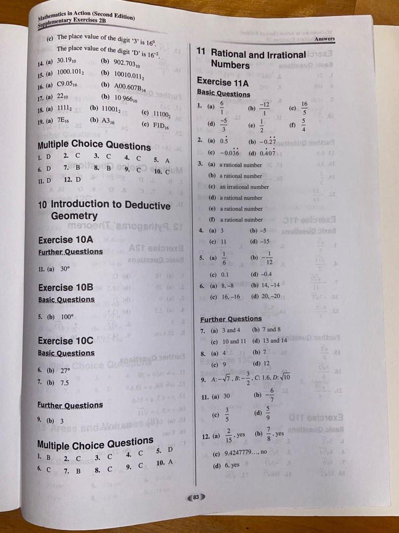 ♾ Form 2 Maths Exercise ♾, 興趣及遊戲, 書本 & 文具, 補充練習 - Carousell