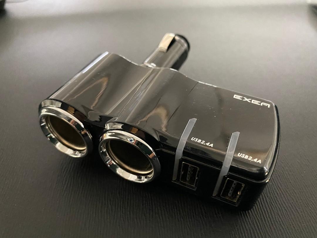 日本 SEIKO SANGYO EXEA 車充分插 USB 充電器, 汽車配件, 其他 - Carousell