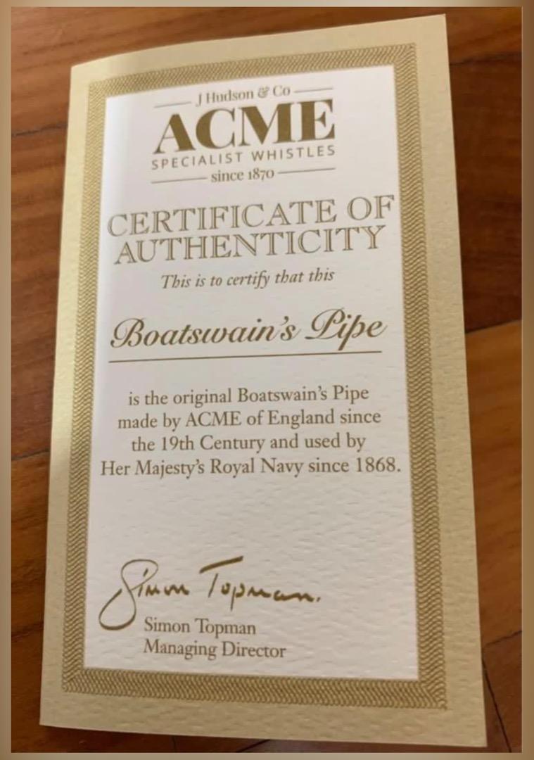 ACME Boatswain Pipe 12, Hobbies & Toys, Music & Media, Musical ...