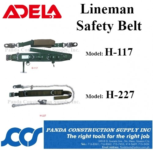 ADELA Lineman Safety Belt, Commercial & Industrial, Construction Tools ...