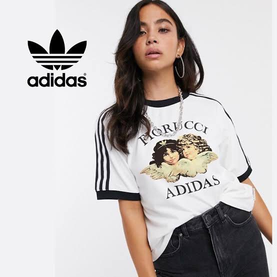 Adidas x Fiorucci Cropped Shirt, Men's Fashion, Tops & Sets, Tshirts ...