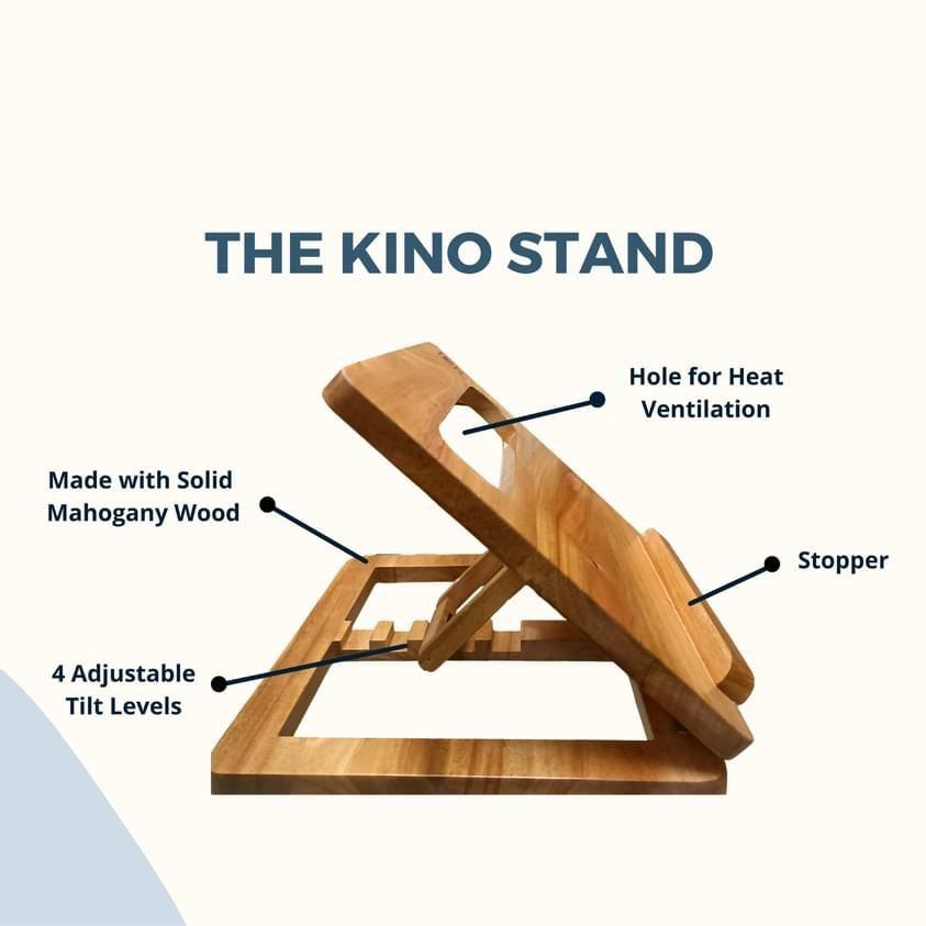 Adjustable Laptop Stand (Mahogany Wood), Furniture & Home Living ...