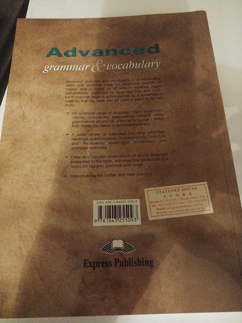 Advanced grammar & vocabulary, 興趣及遊戲, 書本 & 文具, 教科書 - Carousell