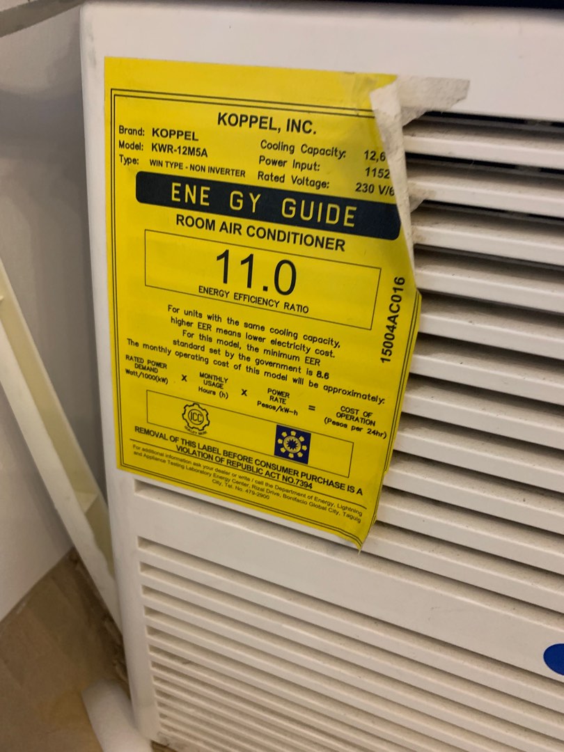 Aircon Koppel 1.5HP, TV & Home Appliances, Air Conditioning and Heating ...