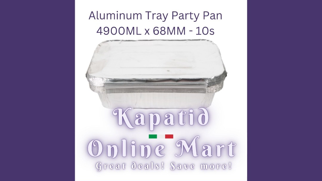 Aluminum Tray Party Pan 4900ML x 68MM - 10s, Furniture & Home Living, Kitchenware & Tableware ...