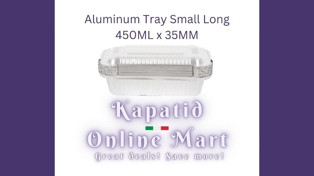 Aluminum Tray Small Long 450ML x 35MM - 10s, Furniture & Home Living ...
