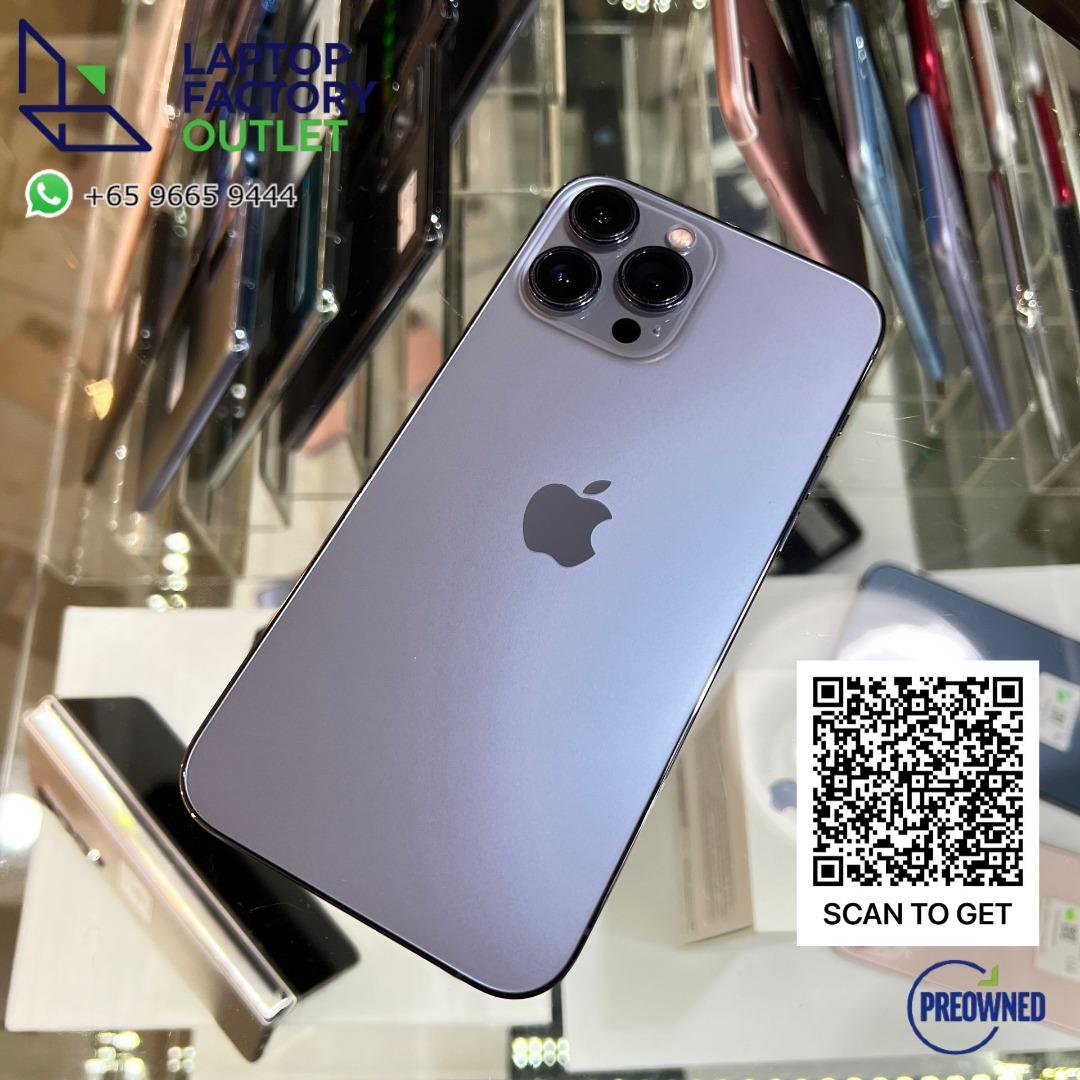 APPLE IPhone 13 Pro Max 128GB - Sierra Blue [Refurbished], Mobile ...