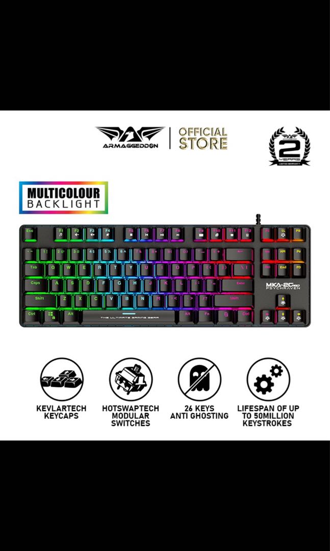 Armaggedddon MKA-2C Mechanical Gaming Keyboard, Computers & Tech, Parts ...