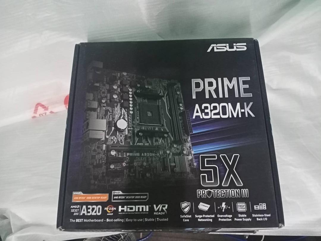 ASUS PRIME A320M-K AMD Ryzen AM4 DDR4 HDMI VGA M.2 USB 3.1 Micro-ATX ...