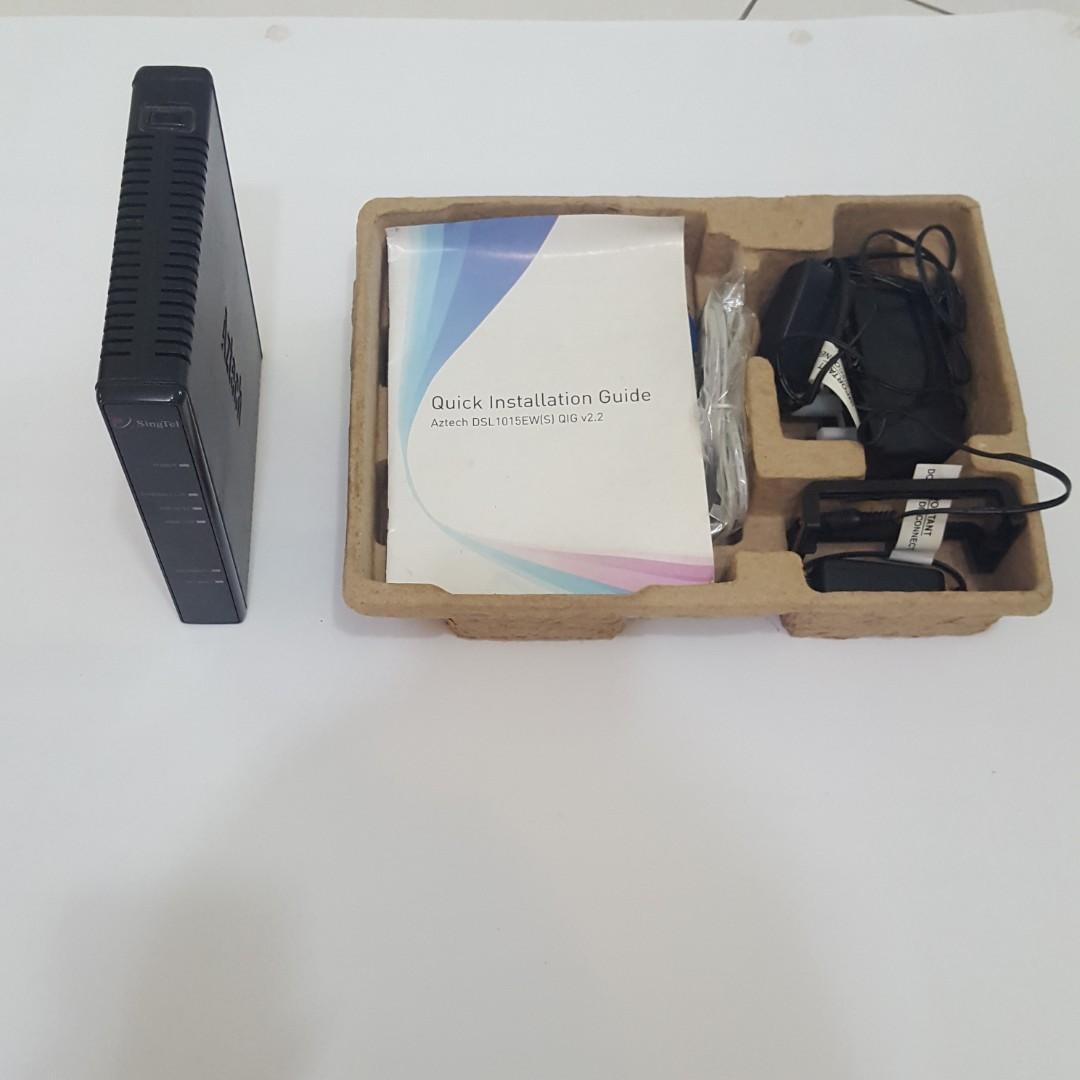 Aztech ADSL2/2 + 4 port Ethernet wireless -G modem, Computers & Tech ...