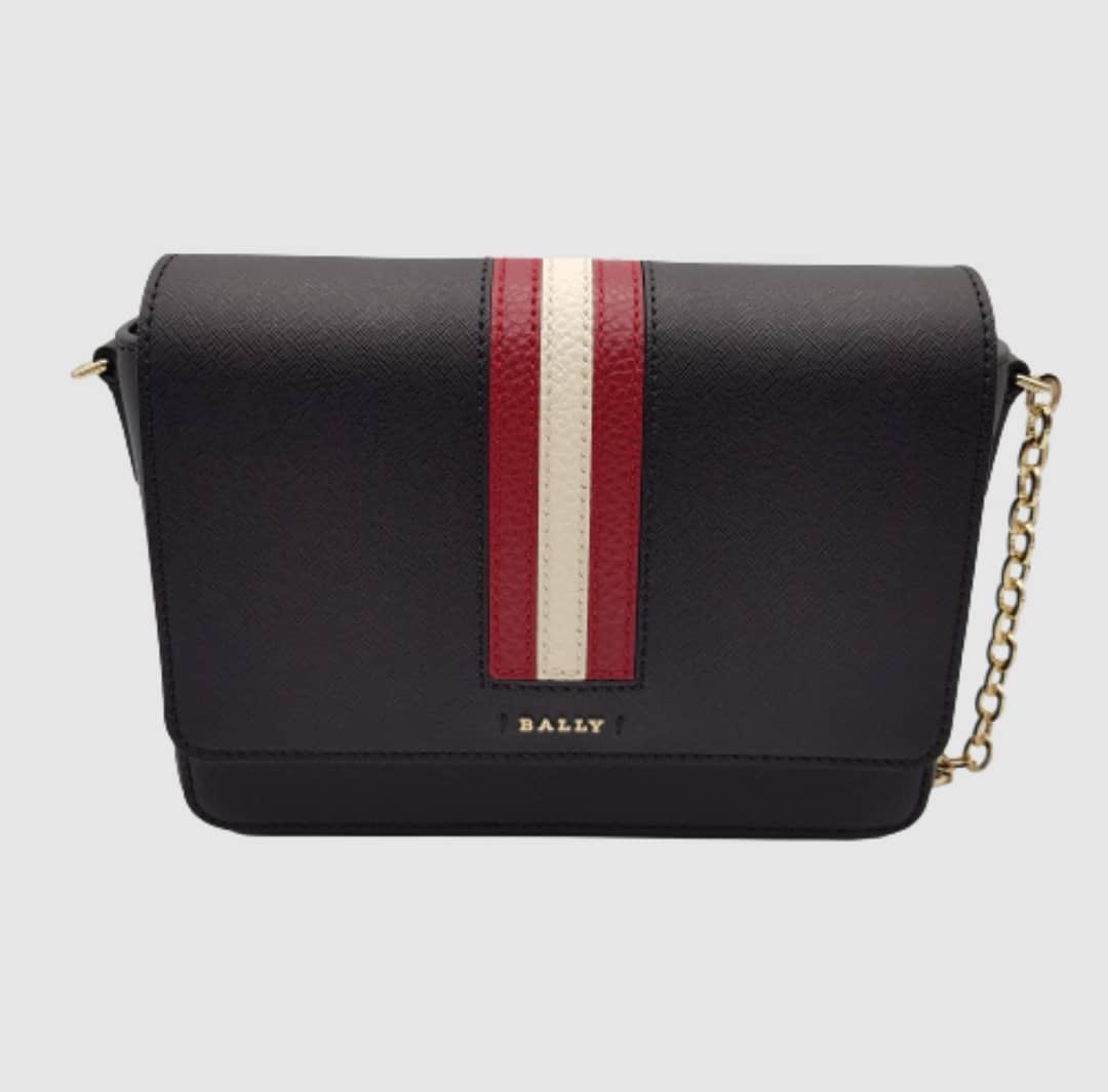 BALLY SELIAH.O Black Bovine Split Embossed, Luxury, Bags & Wallets on ...