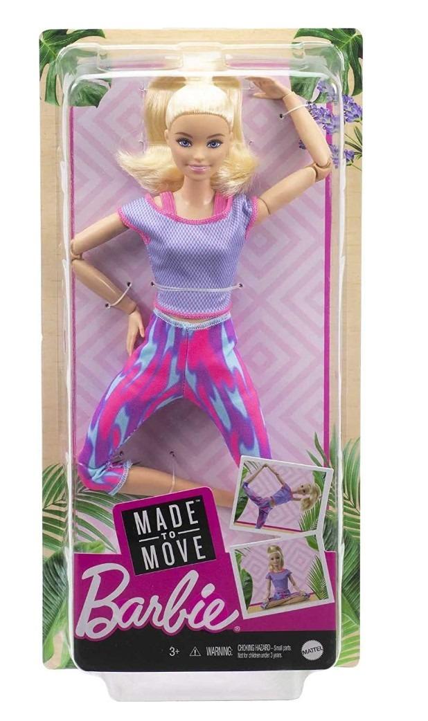 Barbie Yoga Made to Move Doll with 22 Flexible Joints Mattel, Hobbies ...