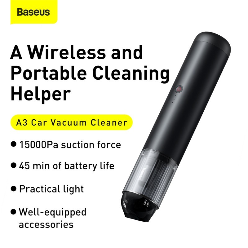 BASEUS A3 Portable Handheld Vacuum Cleaner 135W 15000Pa 2 Gear Strong ...