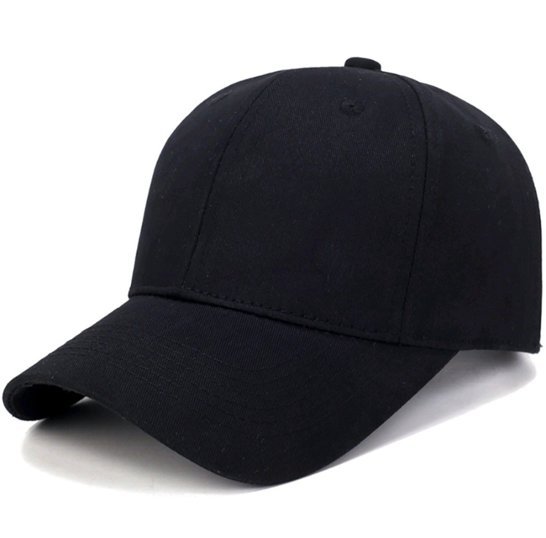 Black plain cap, Men's Fashion, Watches & Accessories, Caps & Hats on ...