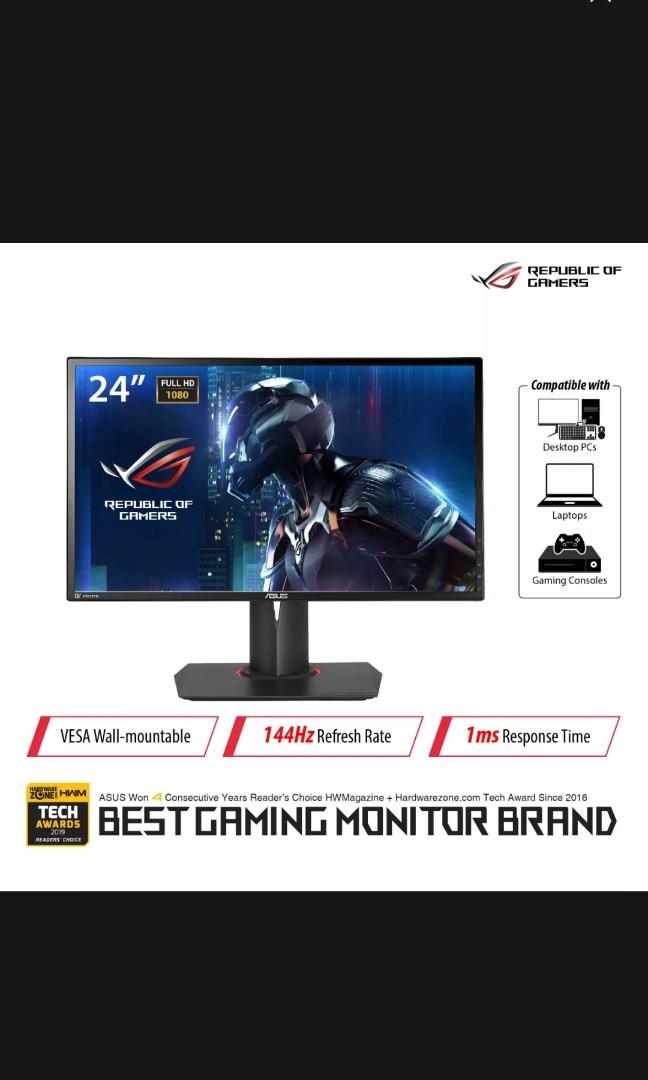BNIB 50% off ASUS ROG Swift PG248Q eSports Gaming Monitor - 24" FHD 1ms, overclockable 180Hz ...