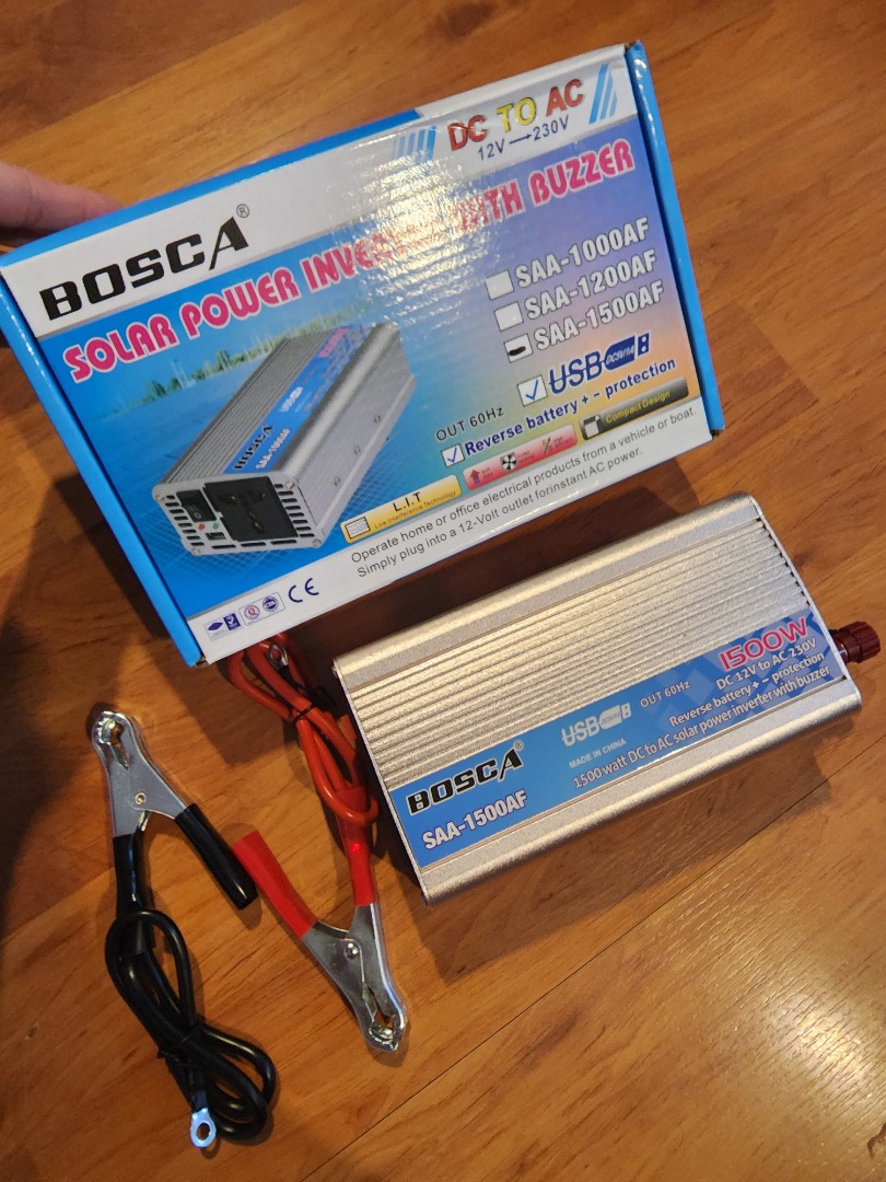 Bosca SAA-1500AF 1500W 12V DC To 220-230V AC Car Home Solar Power ...
