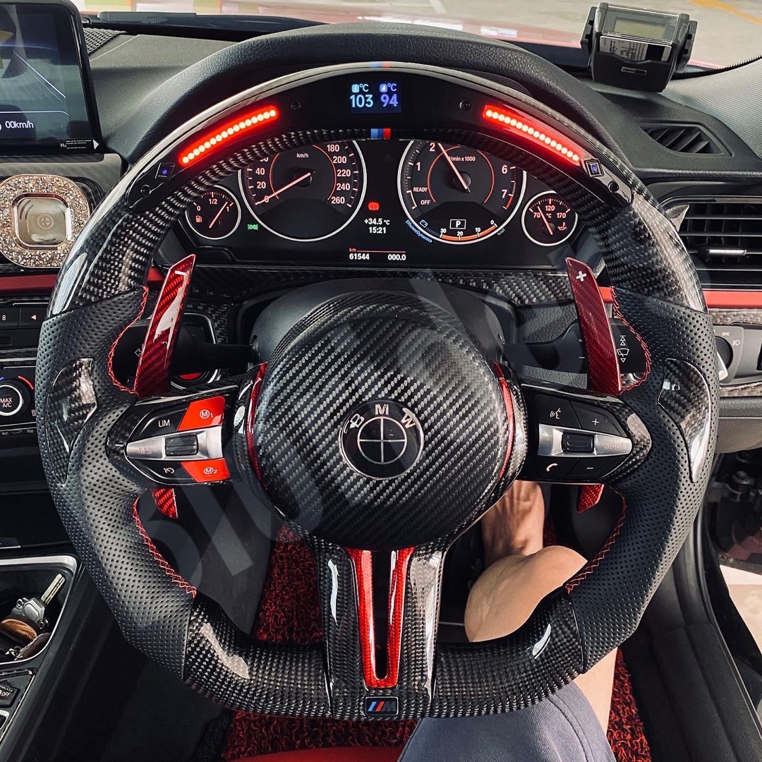 BMW Msport Carbon fiber steering wheel | Forged carbon fiber steering ...