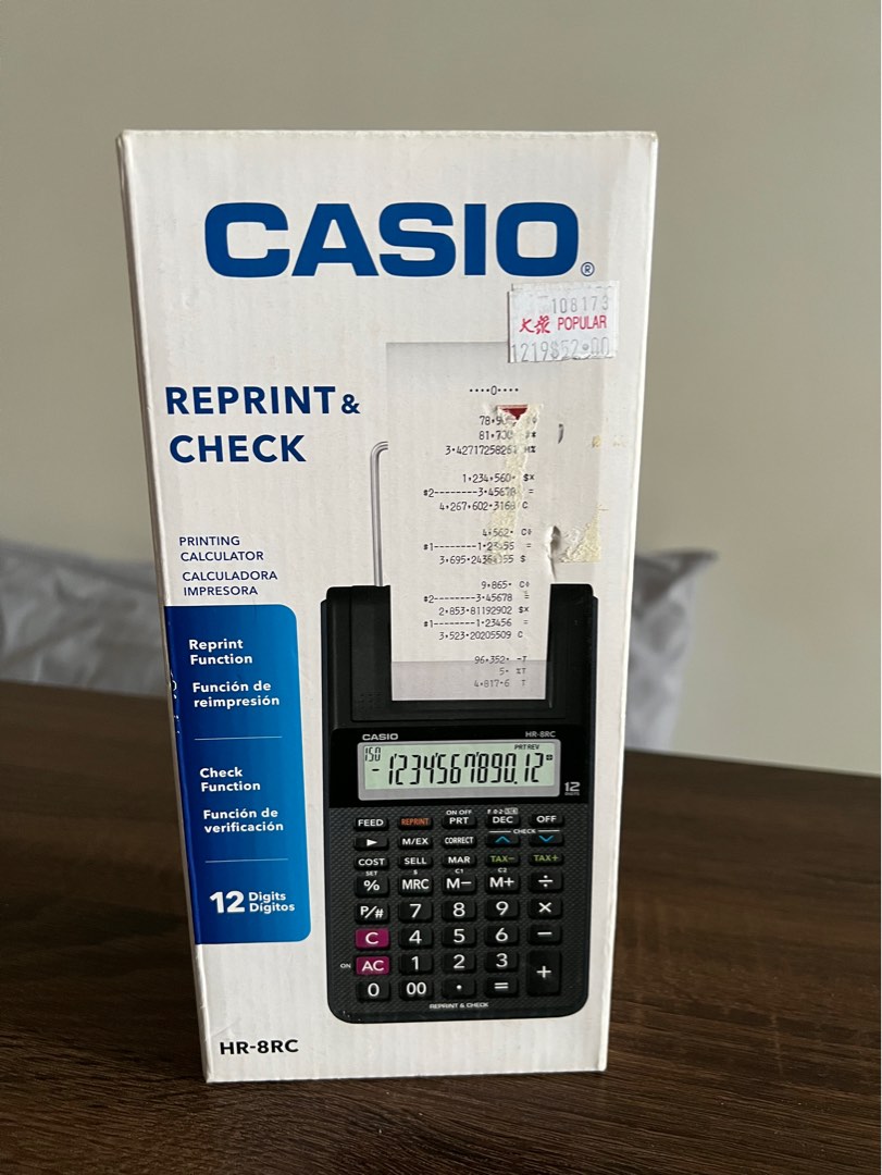 CASIO Printing Calculator, Computers & Tech, Printers, Scanners ...