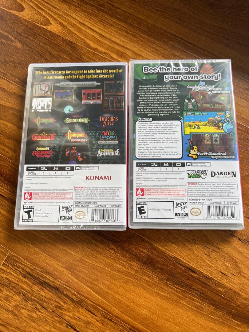 Castlevania collection Bug Fables Nintendo switch Limited Run Games ...