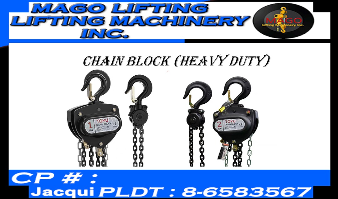 Chain Block (Heavy Duty) 20 Tons x 3 Meters (10mm), Commercial ...
