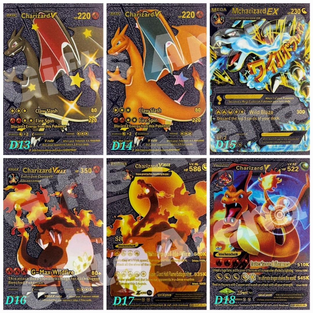 Charizard Series in BLACK GOLD, Pokemon Cards, Trading Cards, Black ...