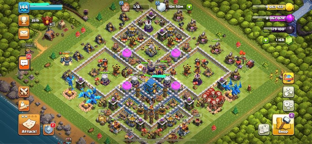 Clash of clans coc TH12 with 6th builder unlocked!, Video Gaming ...