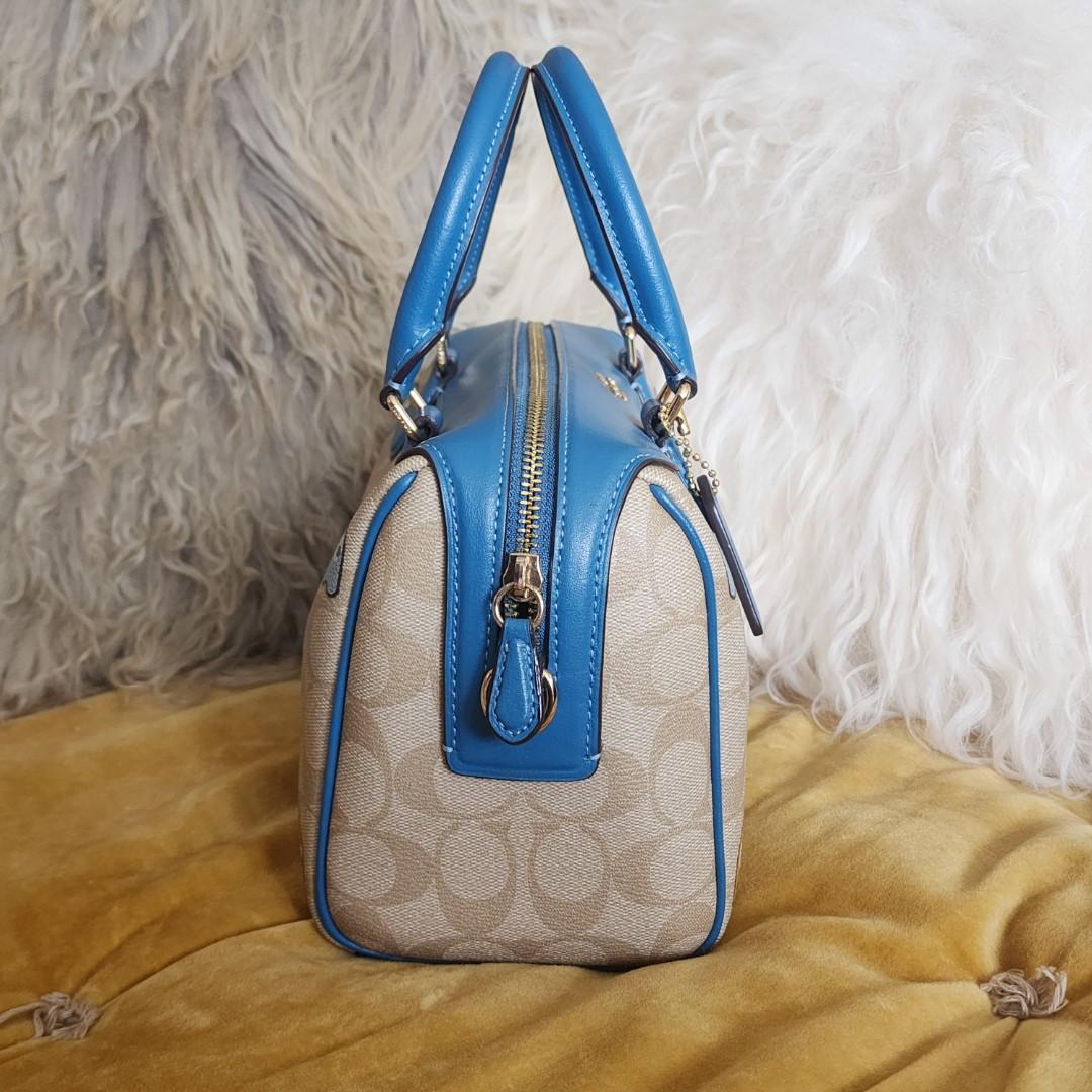 Coach Pac Man Ghost Print Light Khaki Mini Bennett Satchel in Signature ...