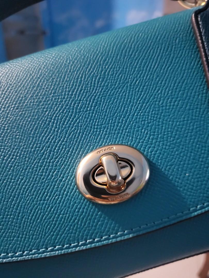 Coach Tilly 23 in Teal Color, Luxury, Bags & Wallets on Carousell