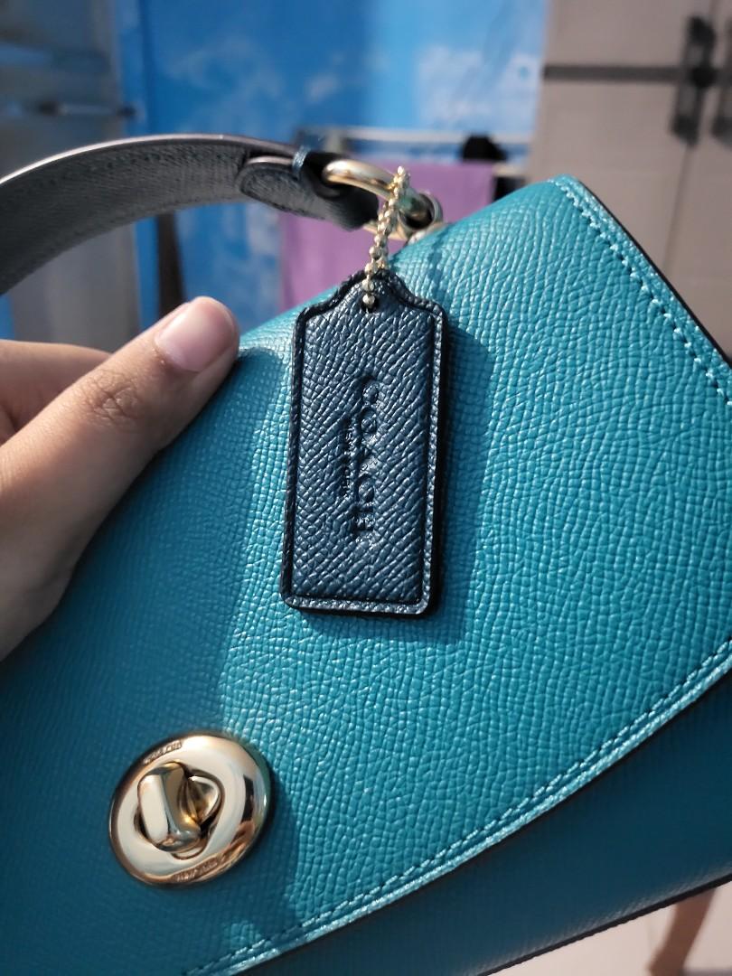 Coach Tilly 23 in Teal Color, Luxury, Bags & Wallets on Carousell