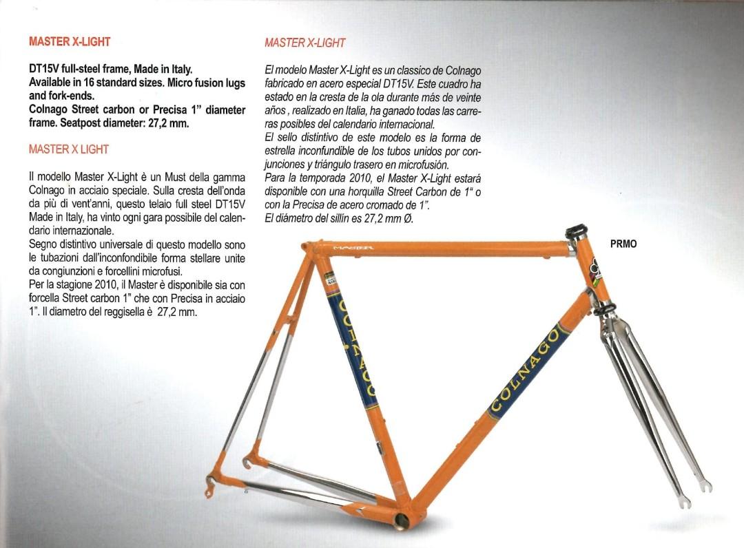 COLNAGO ITALY MASTER X-LIGHT FRAME SET, Sports Equipment, Bicycles ...