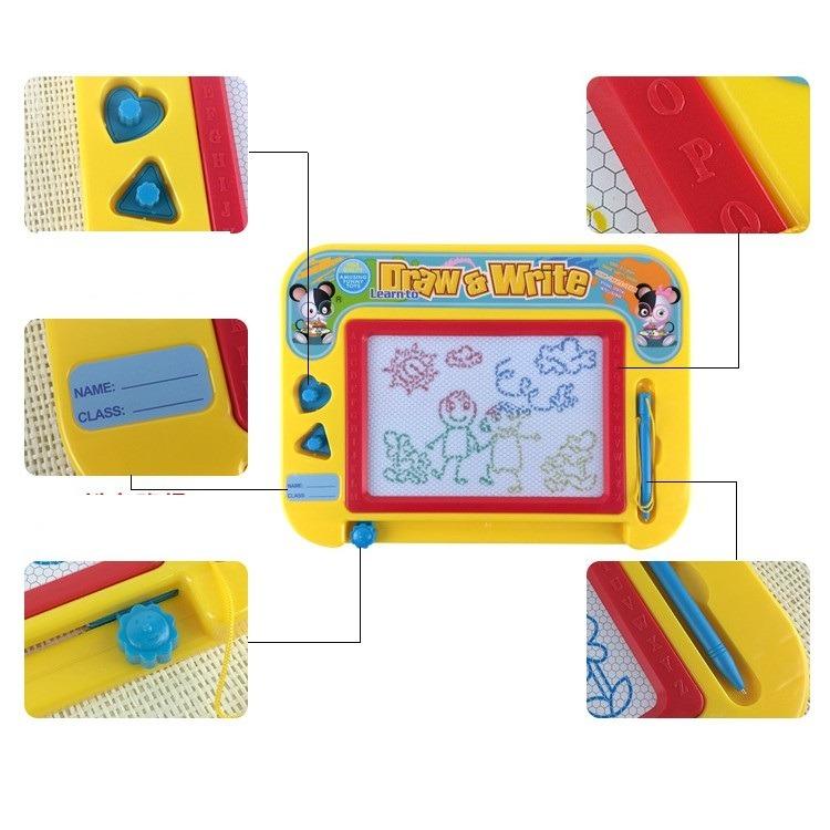 Colourful Rainbow Magnetic Erasable Doodle Board Drawing Portable Chalk ...