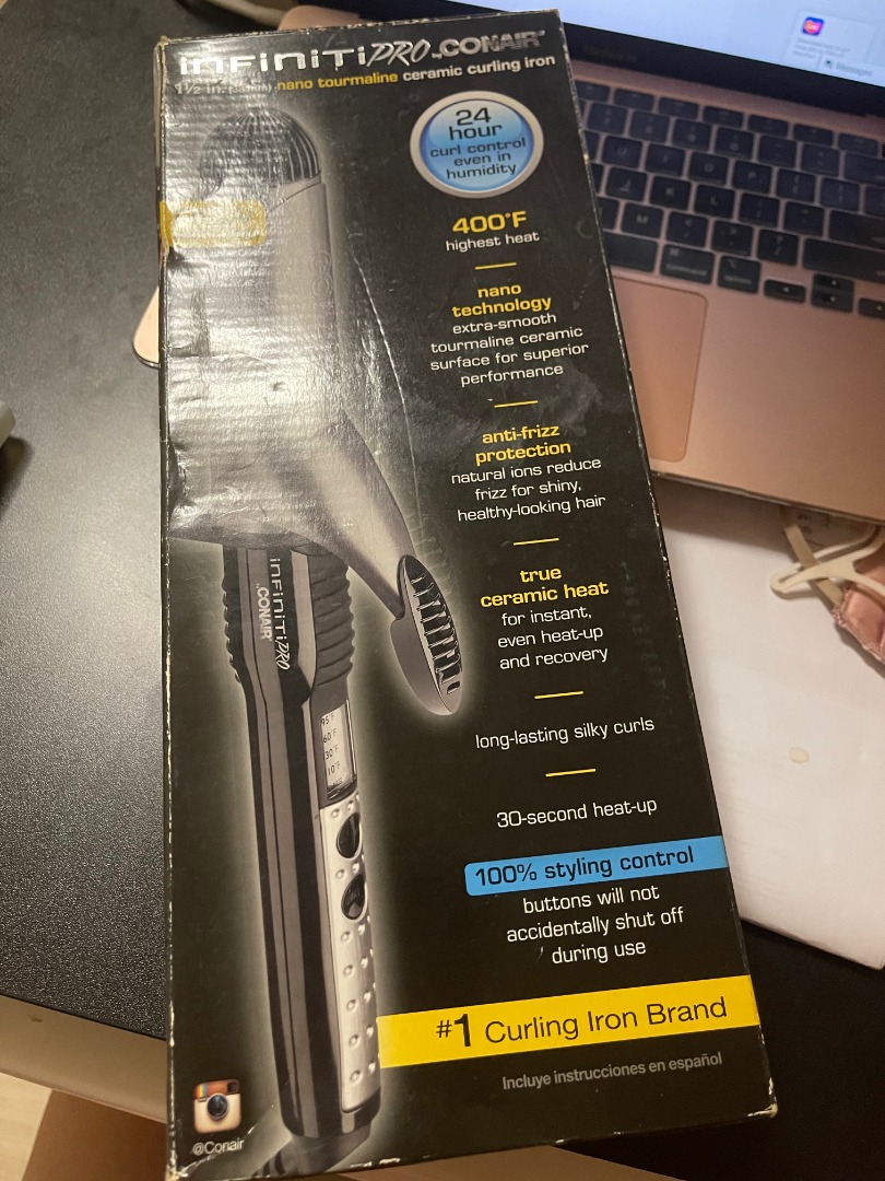 ConAir Infiniti Pro 1.5" curling iron, Beauty & Personal Care, Hair on ...