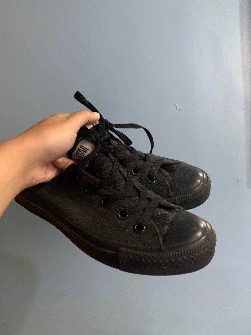 Converse - ALL BLACK LOW CUT, Women's Fashion, Footwear, Shoe inserts ...