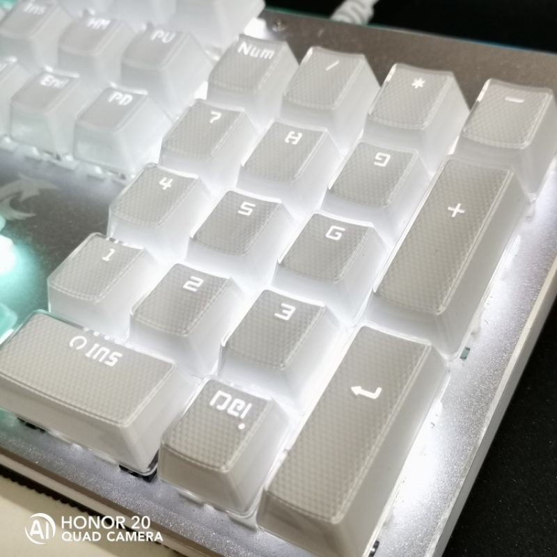 Crystal White Keyboard Keycaps Full Size 104keys, Computers & Tech ...