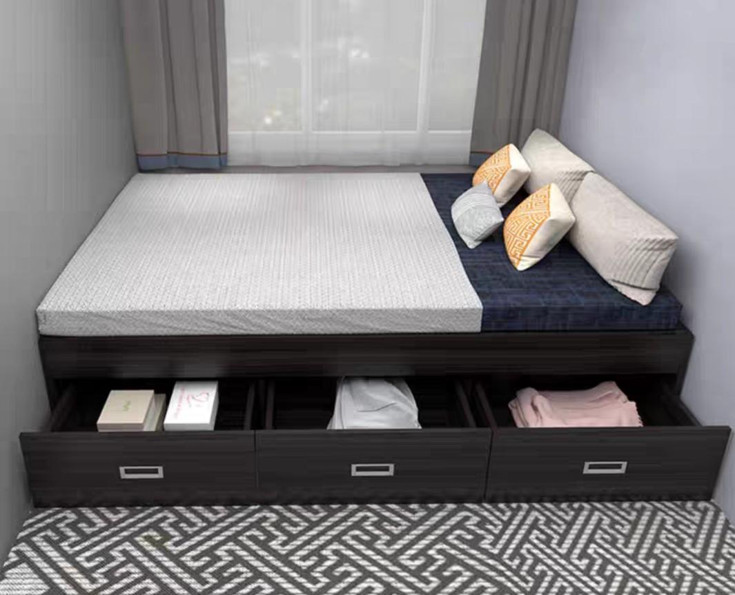 Customize storage bed frame single/super single/queen size bed frame ...