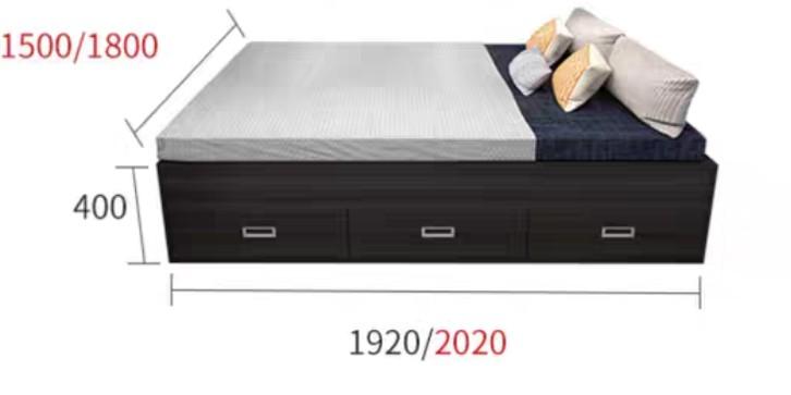 Customize storage bed frame single/super single/queen size bed frame ...