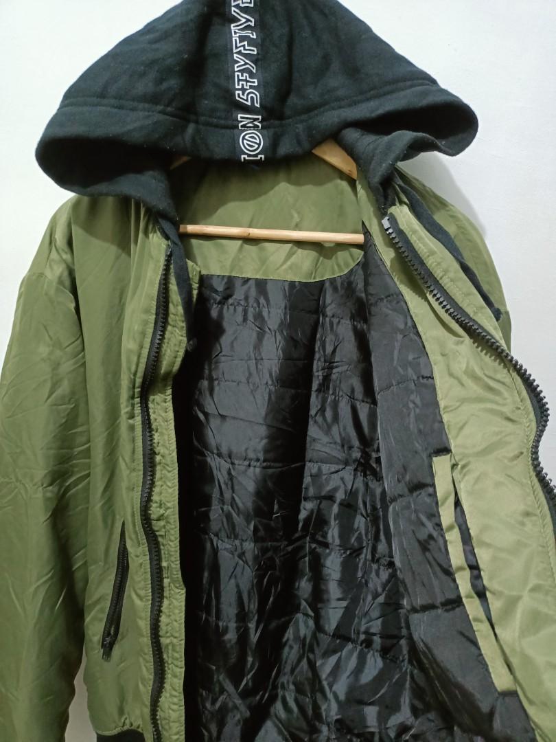 DIVIDED BY H&M PADDED BOMBER JACKET W/HOOD, Men's Fashion, Coats ...