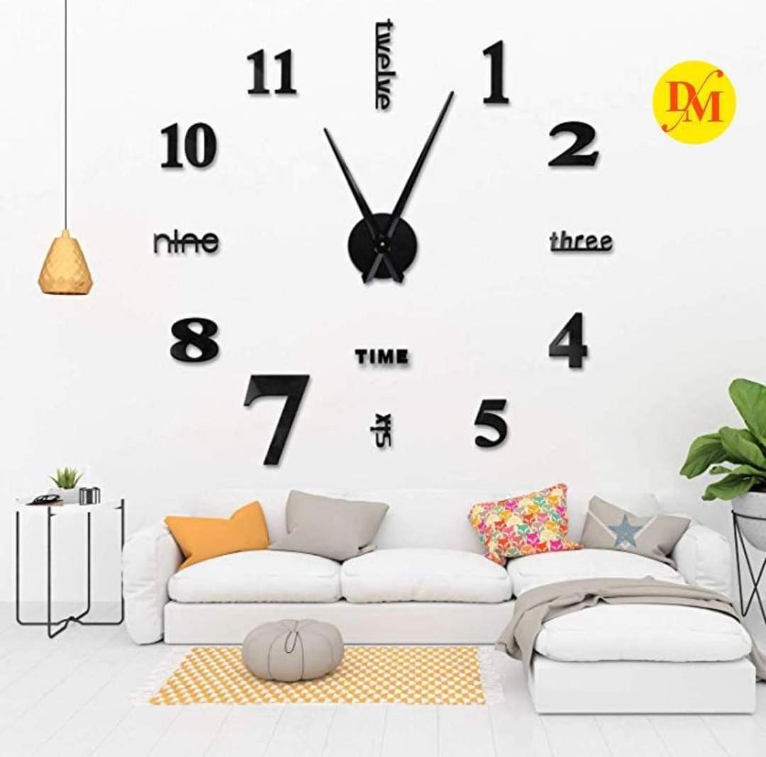 DIY Clock with pattern, Furniture & Home Living, Home Decor, Clocks on ...