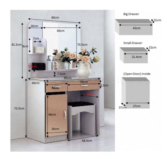 Dressing table set, Furniture & Home Living, Furniture, Tables & Sets ...