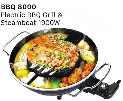 Electric BBQ Grill & Steamboat 1900W BBQ 8000 - BWZ0153, TV & Home Appliances, Kitchen ...