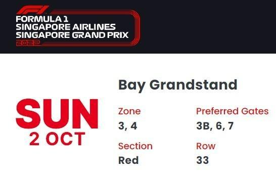 F1 Sunday Bay Grandstand, Tickets & Vouchers, Event Tickets on Carousell